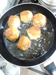 Fried Stuffed Bread Balls Recipe - Yummy Traditional