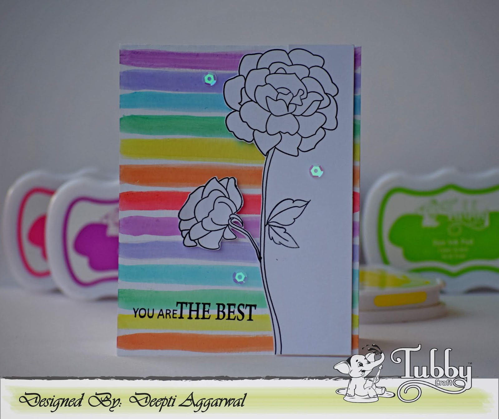 Background techniques using Tubby Craft Dye inks with Deepti