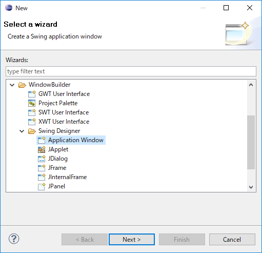 [Java] GUI Application (Swing on Eclipse)