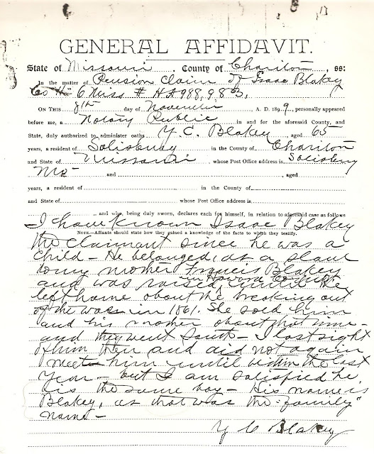 Family Connections: Gathering The Generations: Blakey? Or White? Isaac ...