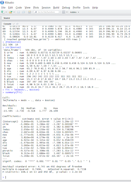 My Machine Learning Notes: lm (in R) output inferences