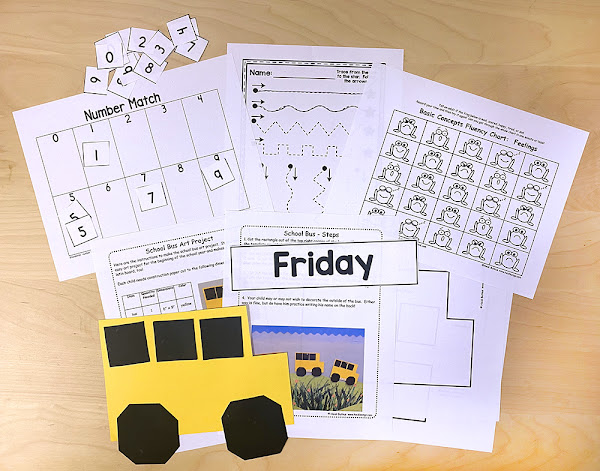 TK Distance Learning Packet: Fall Week 1 - NO PREP PRINTABLES!