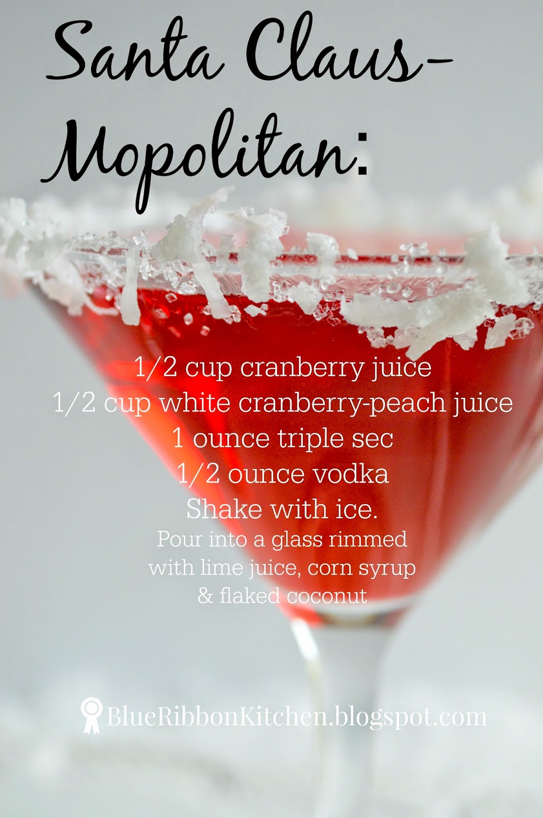 Blue Ribbon Kitchen: Santa Claus-Mopolitan: A signature holiday drink