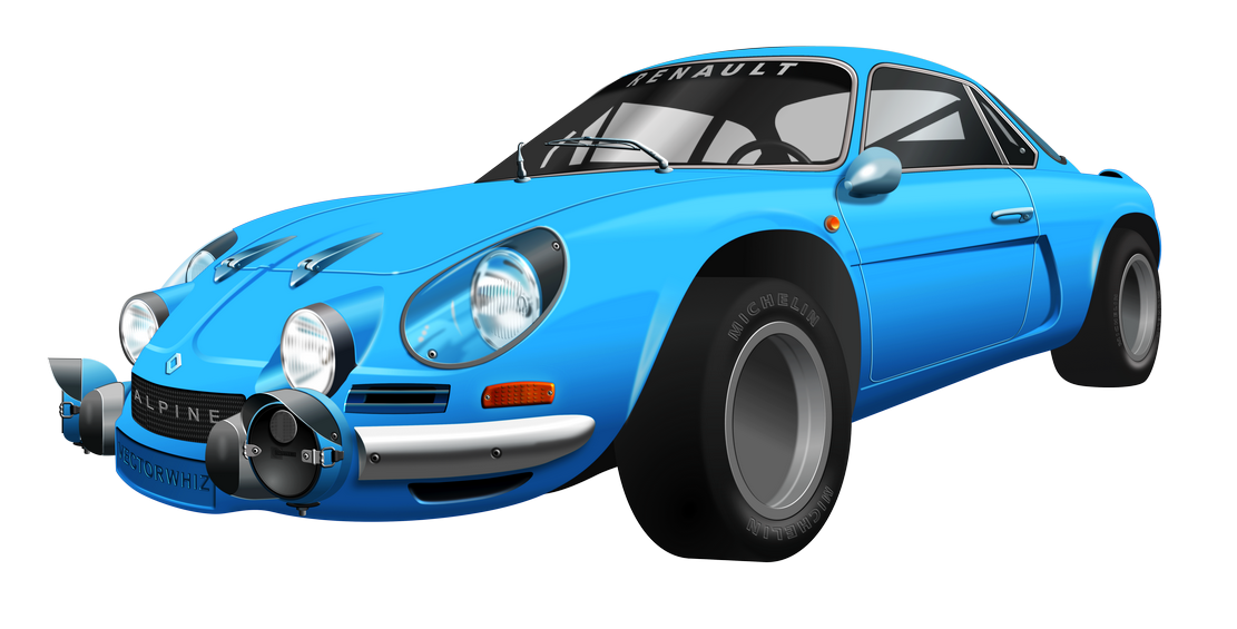 CommuniCats: Renault Alpine A110 vector drawing