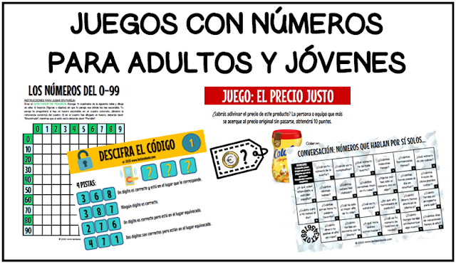 LACLASEDEELE: JUEGOS CON NÚMEROS PARA ADULTOS Y JÓVENES