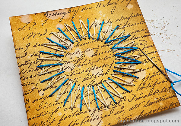 Layers of ink: Stitched Circle Card