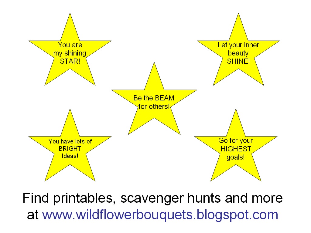 Wildflower Bouquets – Enjoy Simple Pleasures: Free Star Printables ...