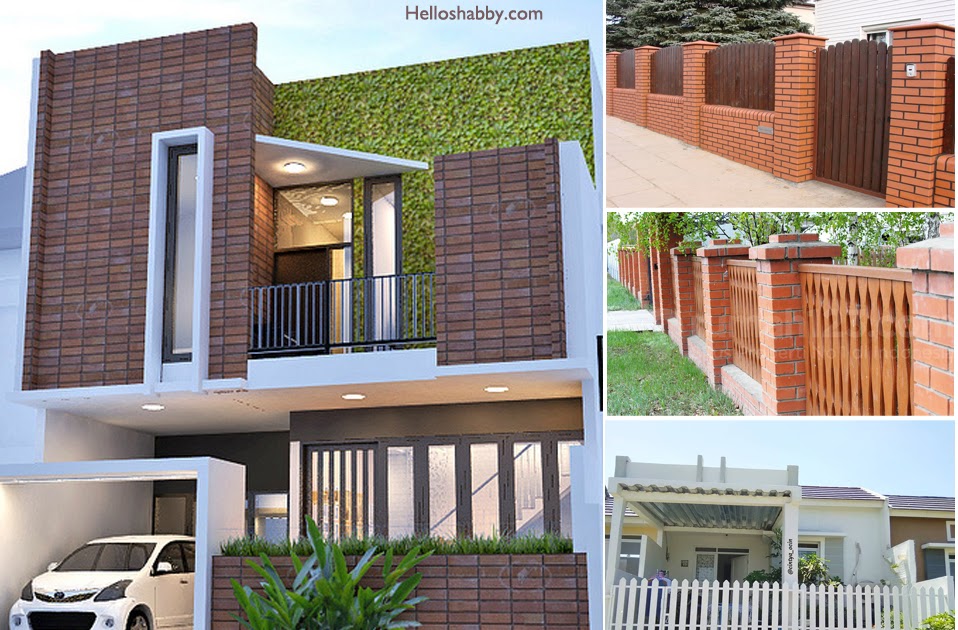 6 Inspirasi Model Pagar Rumah Dari Bata Ekspos, Pagar Rumah yang Keren ...