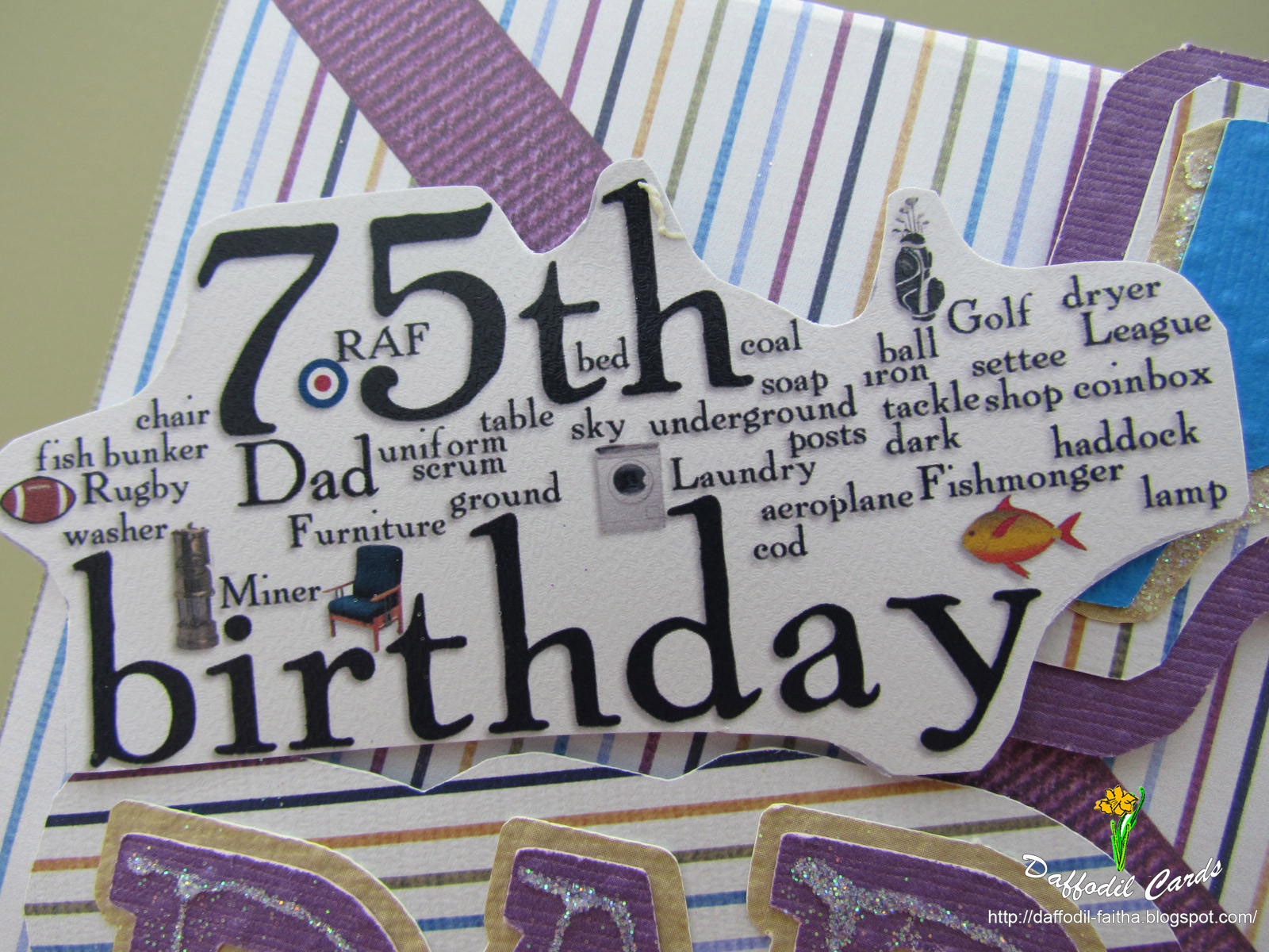 Daffodil Cards: 75th birthday