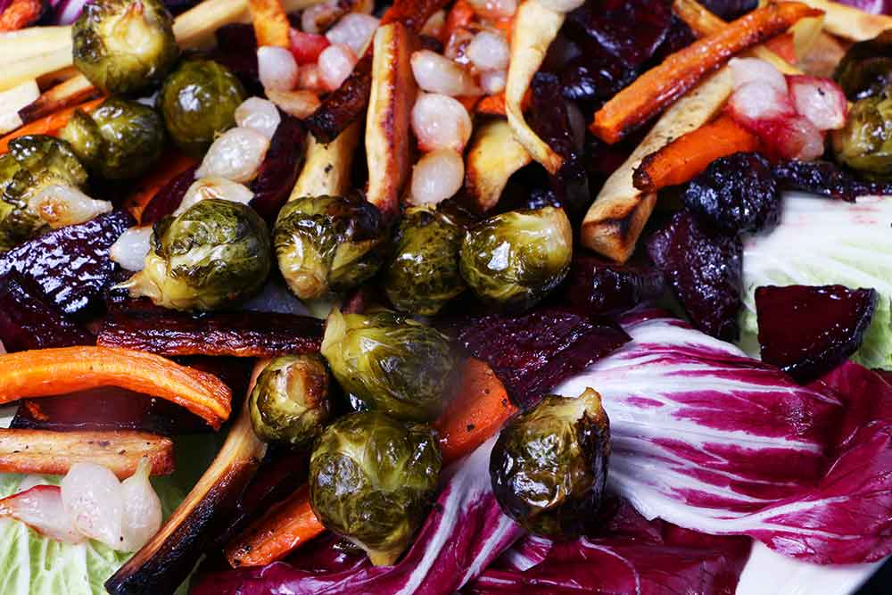An Eat'n Man: Roasted Vegetables with Apple Cider Vinaigrette