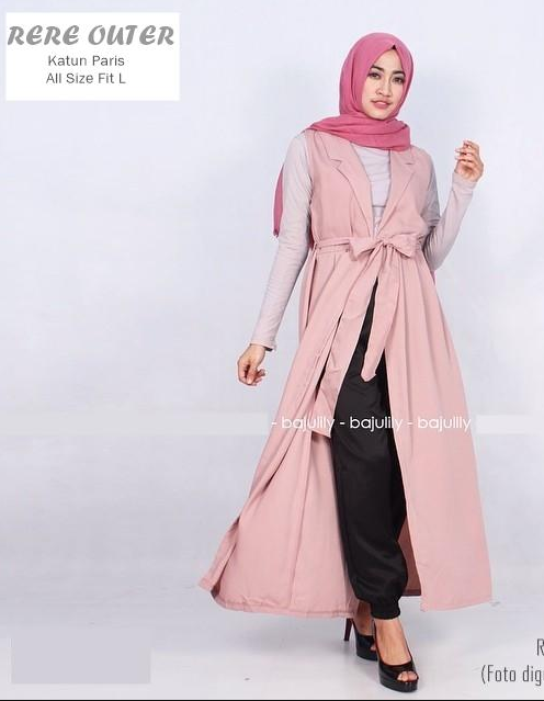 37+ Ide Terbaru Model Gamis Brokat Lengan Lebar
