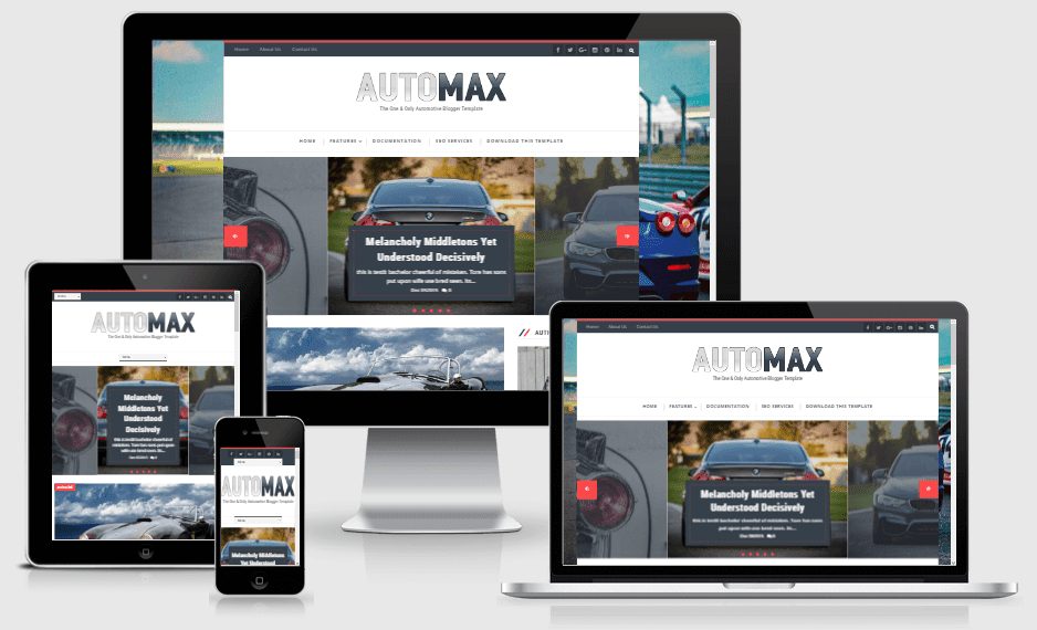 Automax - Responsive Alone Automotive Blogger Template - Template 781