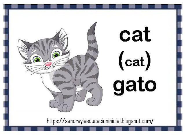 16 LÁMINAS DE ANIMALES PARA APRENDER EN INGLÉS