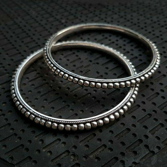 Silver designer bangles