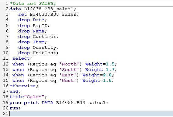 SAS Assignment: Learning SAS Through Program