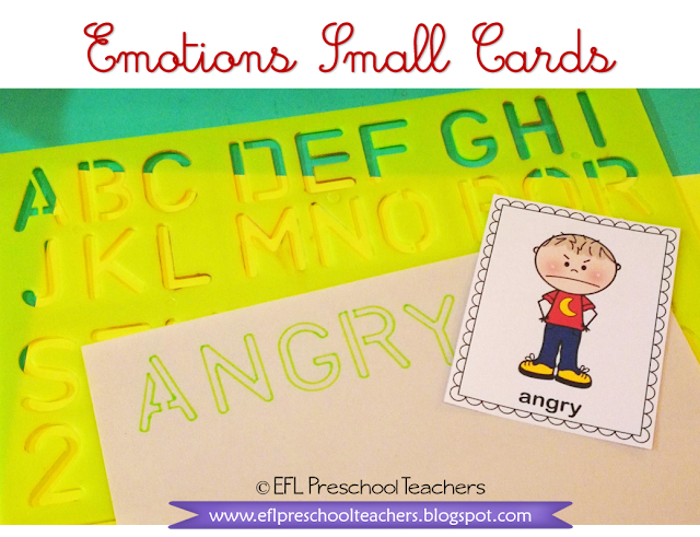 ESL/EFL Preschool Teachers: Emotions or Feelings Theme Flashcards for ...