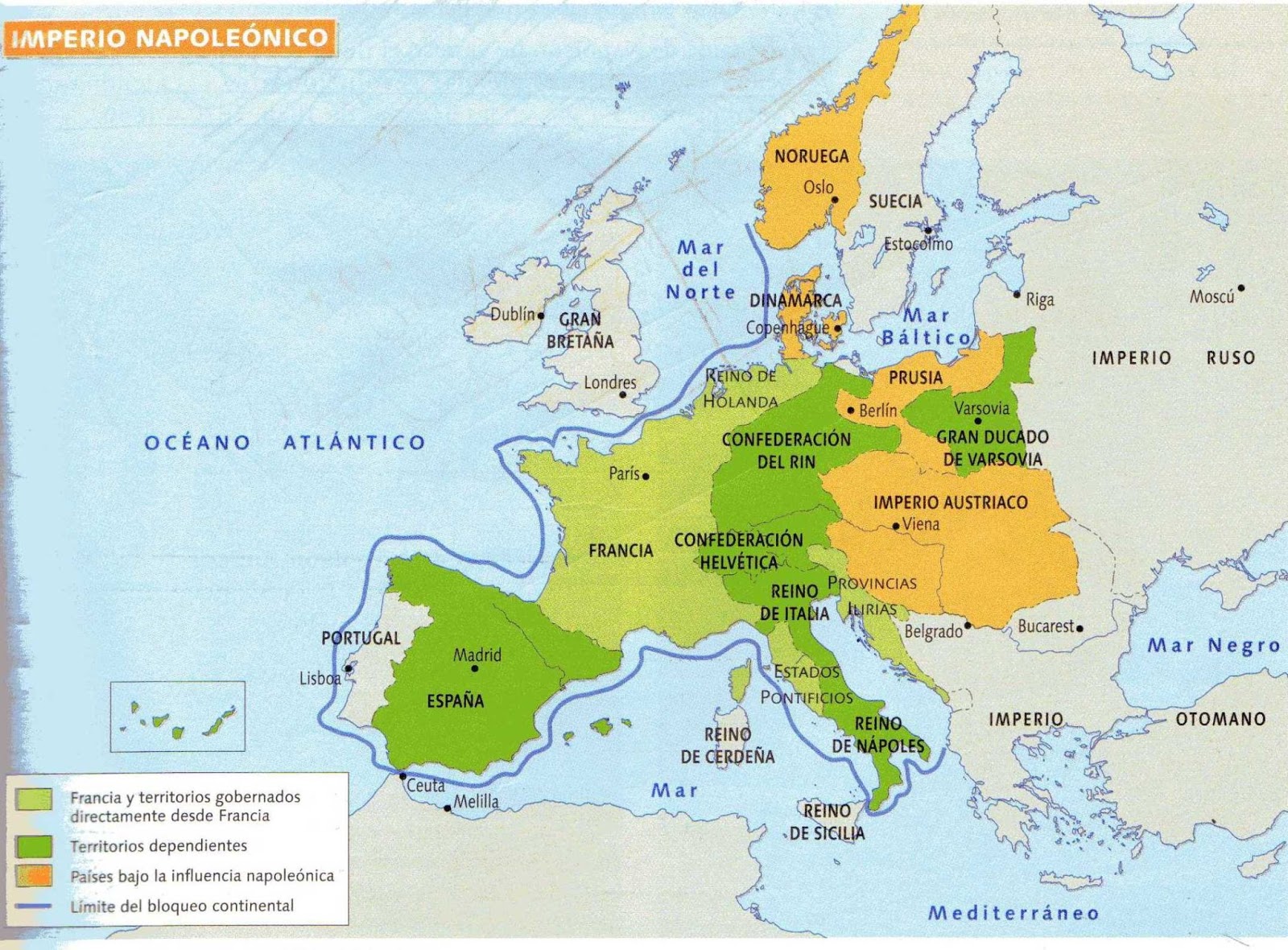 DAVID HERNANDEZ MATAMOROS: MAPA HISTÓRICO DEL IMPERIO NAPOLEÓNICO