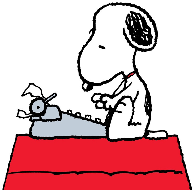 Snoopy On Doghouse Typing