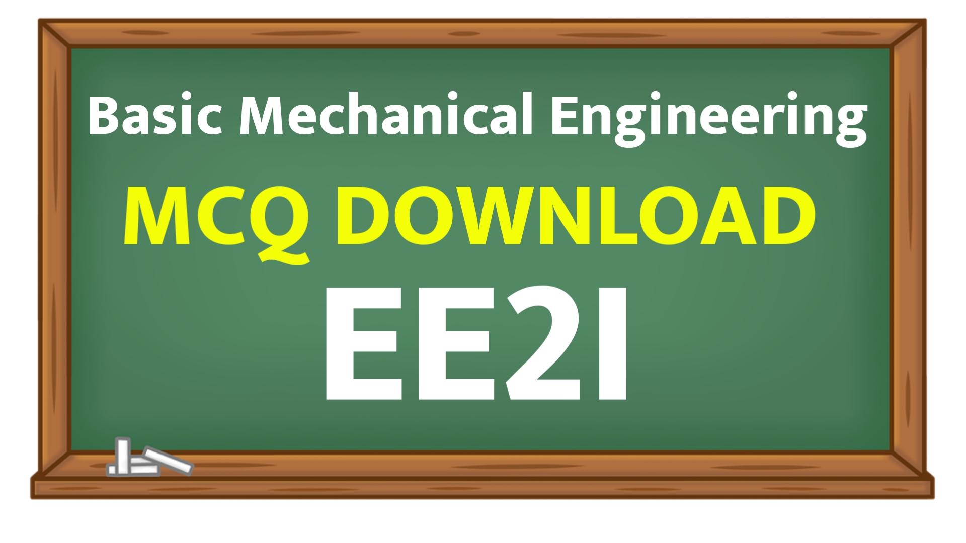 Basic Mechanical Engineering MCQ Download