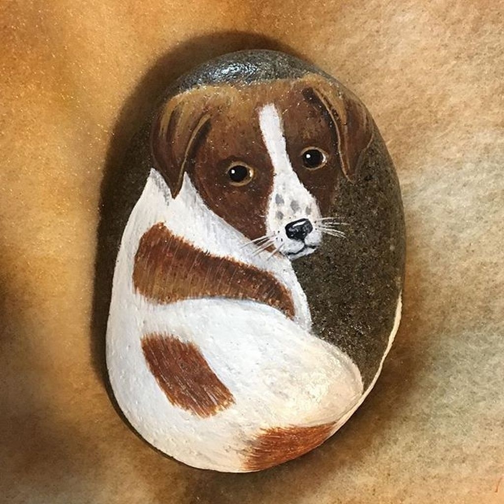 40+ Cute Diy Painted Rocks Ideas With Animals Dogs For Summer | ARA HOME