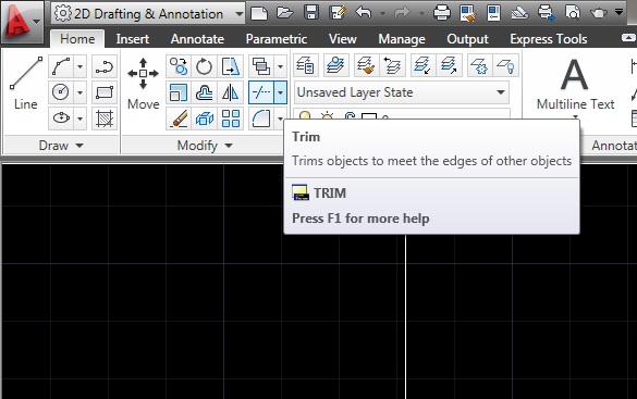 Dicas de Autocad: Comandos Básicos: TRIM (Cortar)