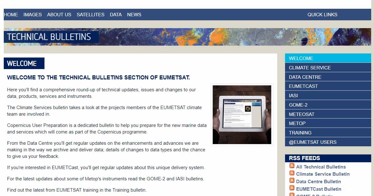 Make the technical bulletins section of Eumetsat a favorite