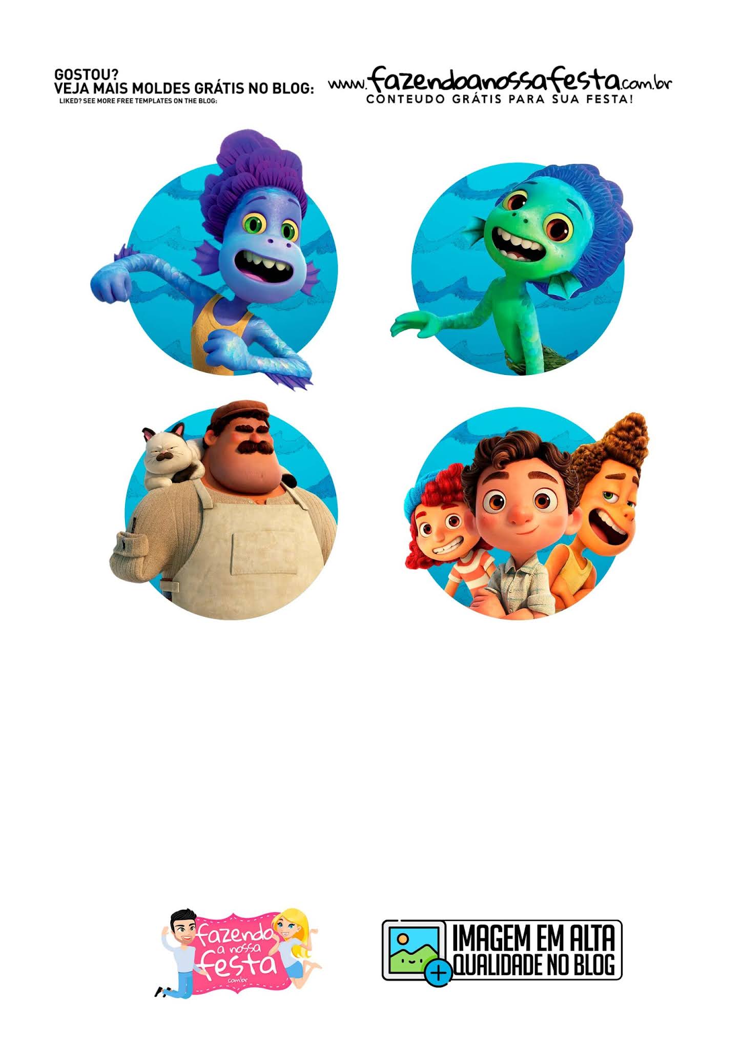 Fiesta de Luca: Toppers o Etiquetas Circulares para Imprimir Gratis ...