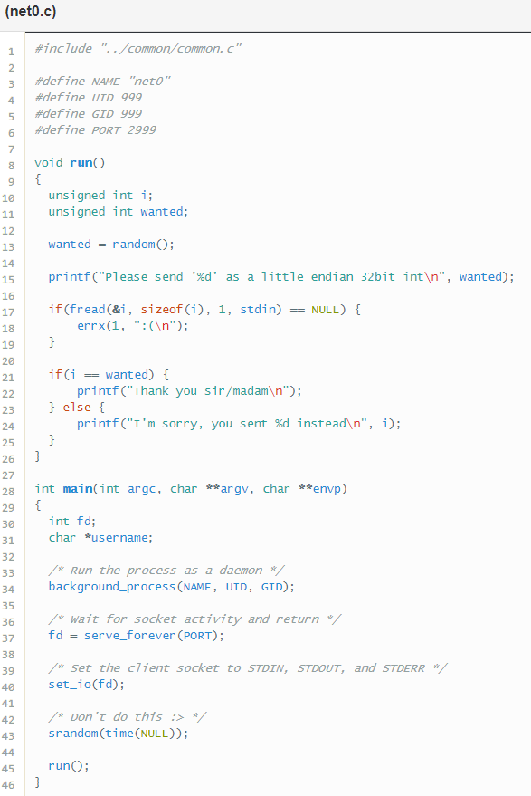 Protostar 0x08 - Net0