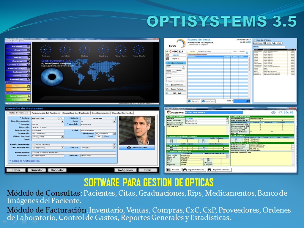 Software para Opticas ~ OptiSystems & Visual TPV
