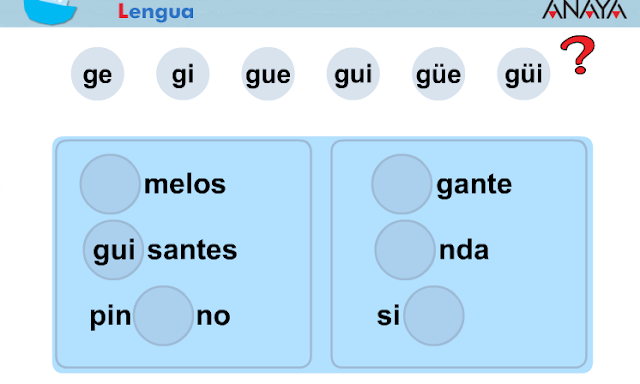 ESCOLA DE CASALONGA: GE-GI-GUE-GUI-GÜE-GÜI