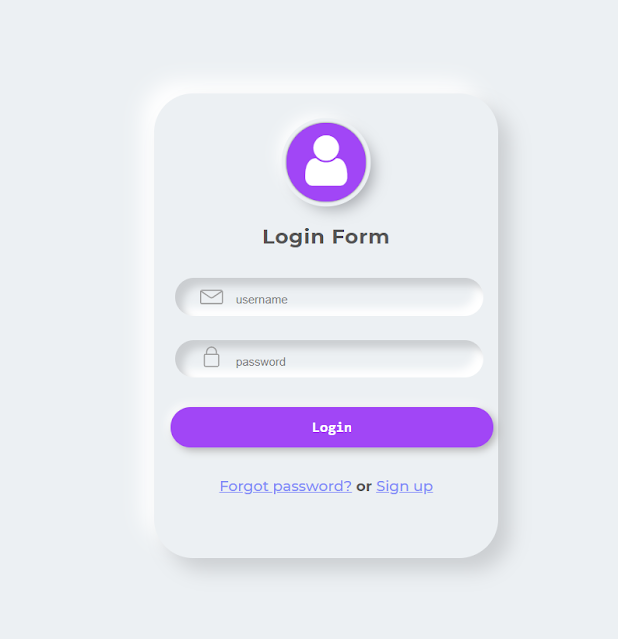 Beautiful LogIn Form - Neuromorphic Design