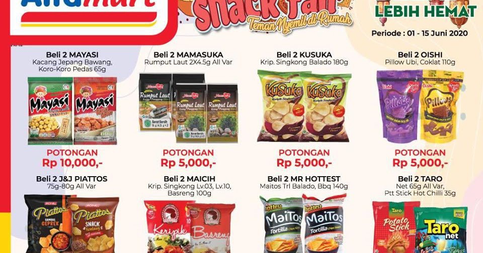 Promo Alfamart Snack Fair Beli 2 Lebih Hemat 1 - 15 Juni 2020 | scanharga