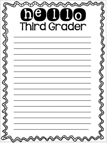 Live and Learn: End of Year Activity: Welcome Third Graders!