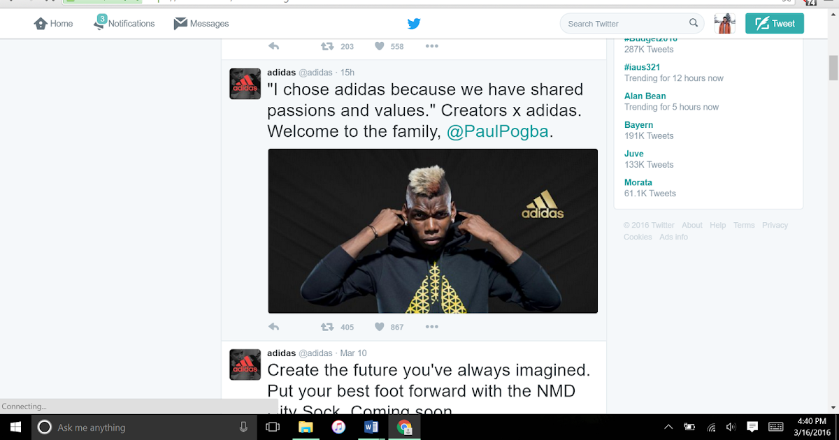 Ultimate Shoe Shop: Adidas & Nike Twitter obeservation.