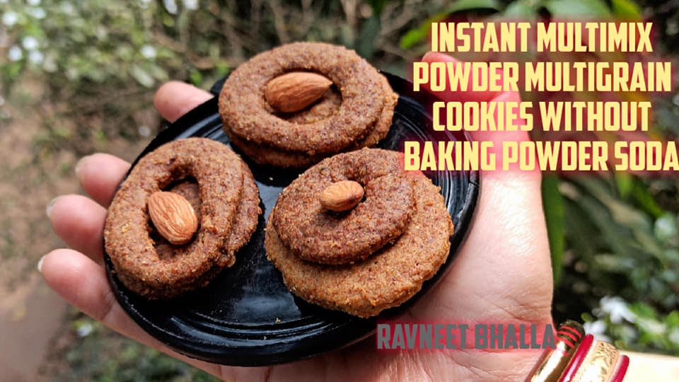 Healthy Multigrain cookies Recipe without baking powder soda with ...
