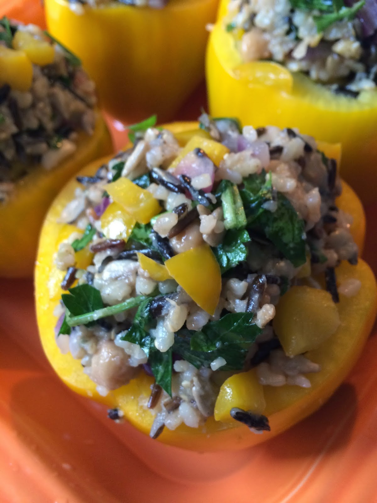 Larissa Makes Stuff: Peppers Stuffed with Wild Rice (Vegan)