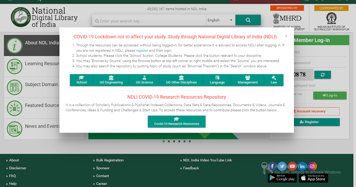 Central Library@ADCET: National Digital Libary of India