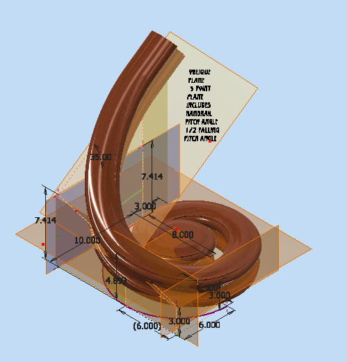 TwistedHandrails.com: Volute Drawing