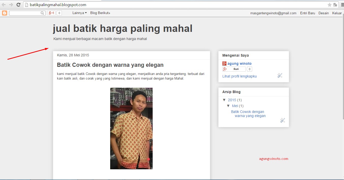 Mas Agung Winoto: cara membuat dan menampilkan laman atau menu di blog Mas Agung Winoto: cara membuat dan menampilkan laman atau menu di blog