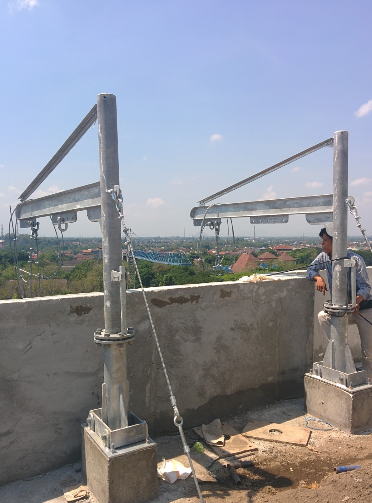 -- PT DUA PERKASA --: GONDOLA PERMANENT DAVIT SOCKET ARM - UNEJ JEMBER