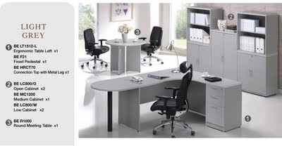 Singapore Office Furniture Manufacturer & Supplier : Maple & Light Grey ...