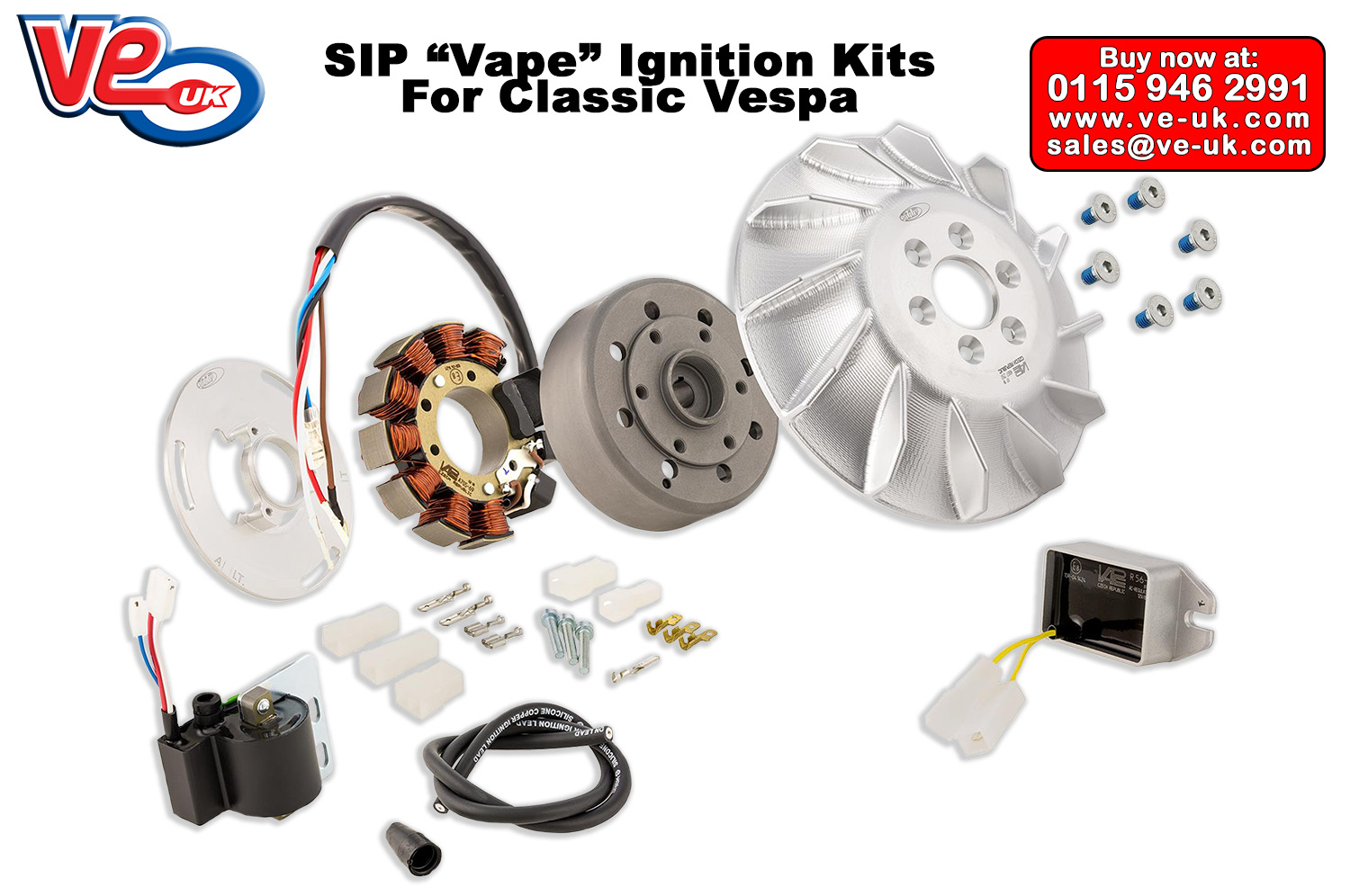 VE Scooter Spares: NEW - SIP "Vape" Ignition Kits For Classic Vespa