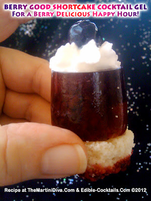 The MARTINI DIVA: BERRY SHORTCAKE JELLY SHOT EDIBLE COCKTAILS