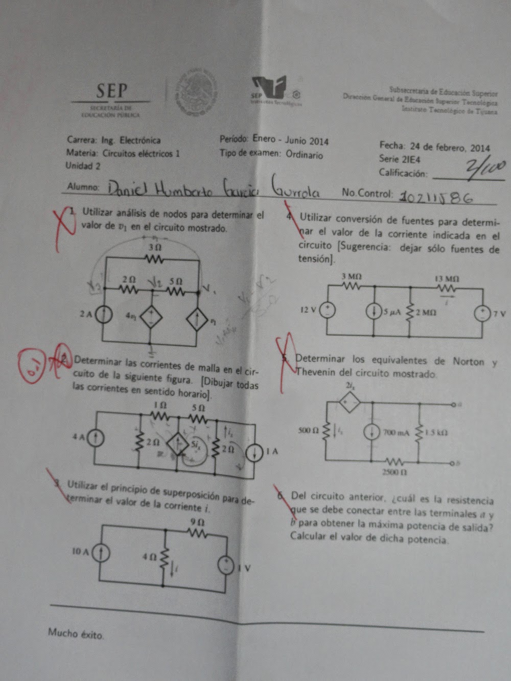 Circuitos eléctricos 1: Unidad 2 examen tarea y reporte Circuitos eléctricos 1: Unidad 2 examen tarea y reporte