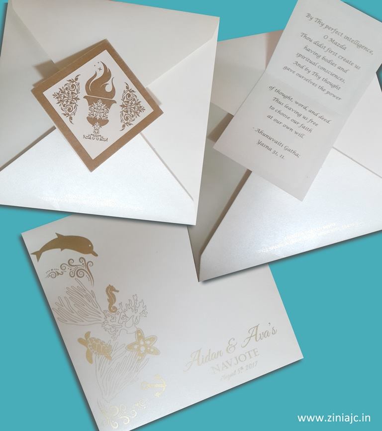 ZINIA JC : Navjote Invitation Card Designs By Zinia JC For The Parsi ...