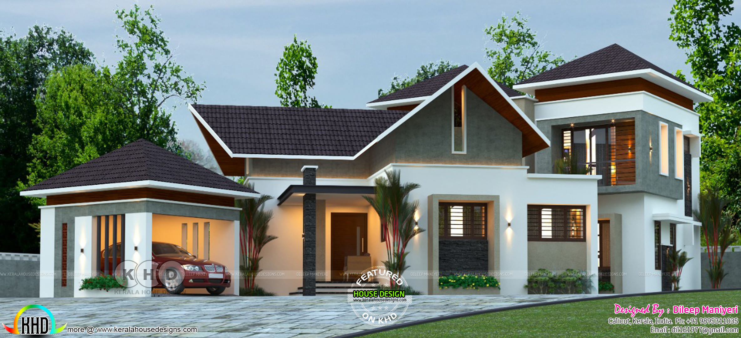 Semi Contemporary Homes Kerala 2980 Sq-ft Semi Contemporary With ...