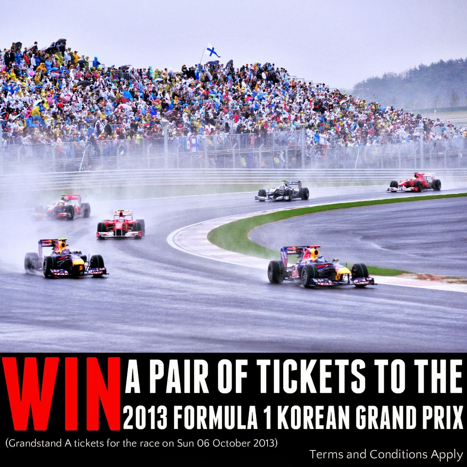 Korean Travel Online - WIN a pair of tickets to the 2013 F1 Korean ...