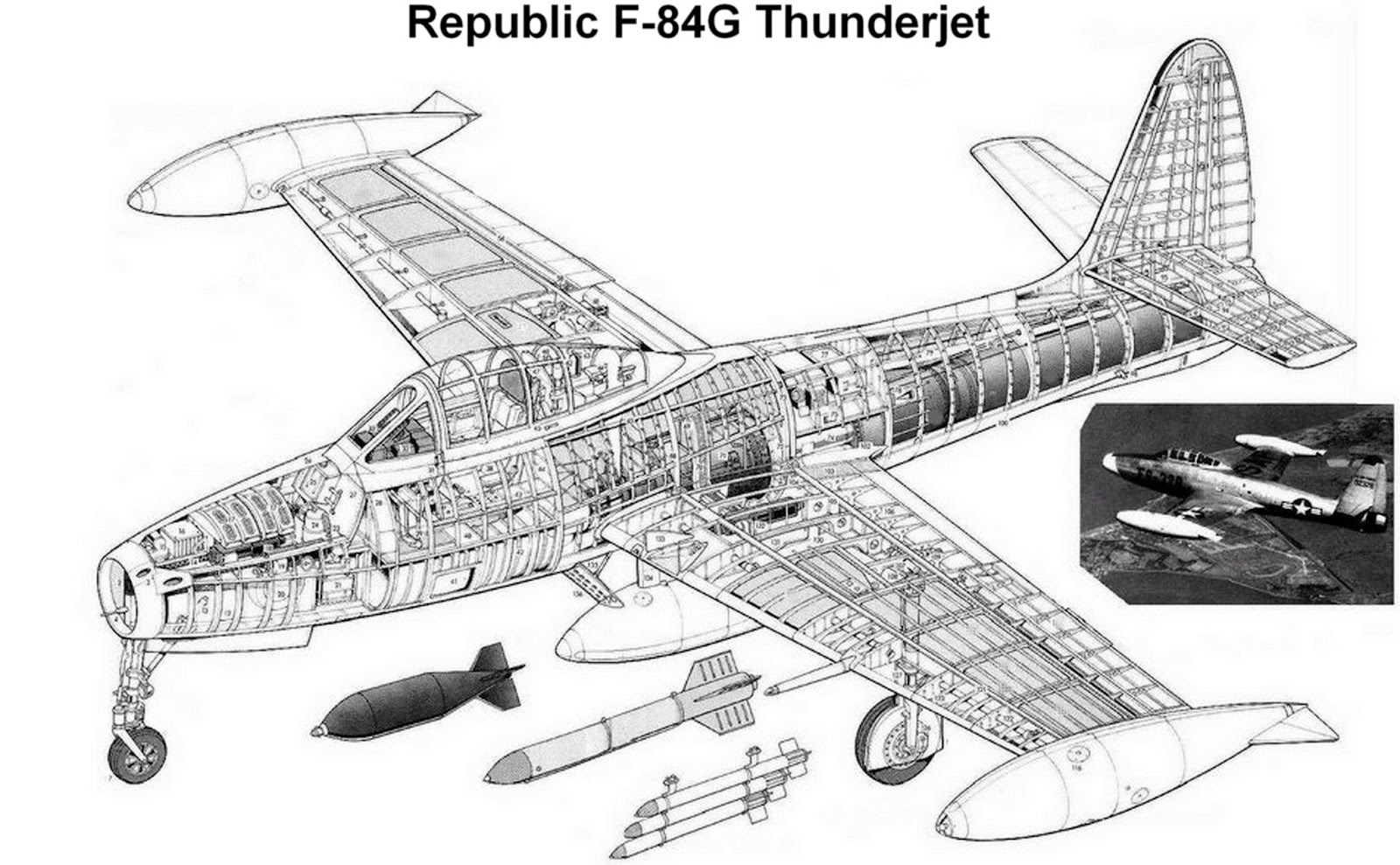 AVIÕES MILITARES: Republic F-84 Thunderjet, Thunderstreak, Thunderflash