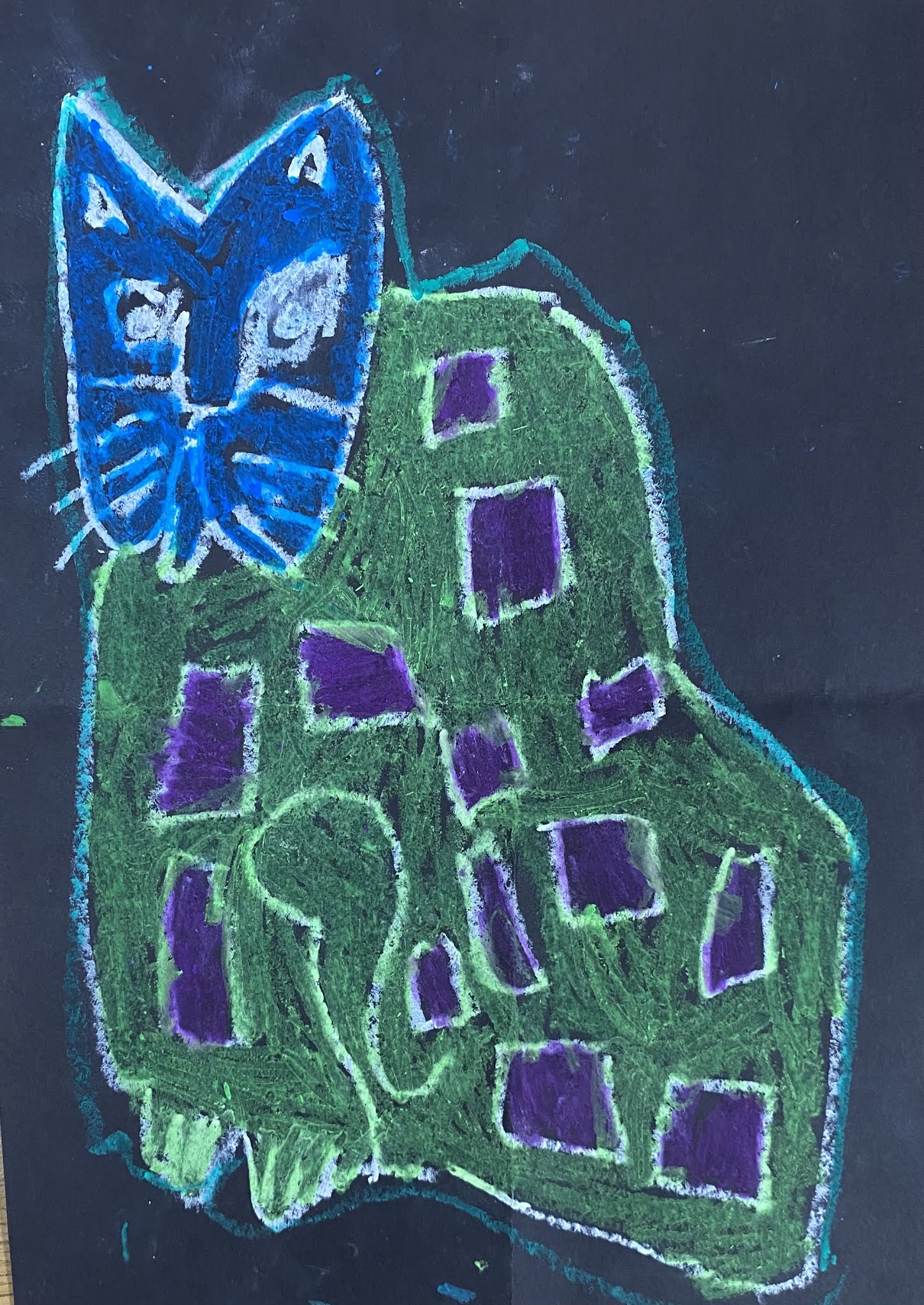Mrs. Harris' art room: Laurel Burch cats kindergarten art lesson