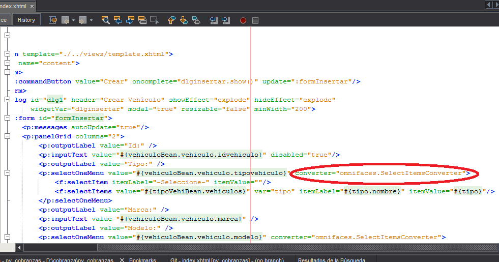 Cargando Un Selectonemenu Con Primefaces Jsf Netbeans